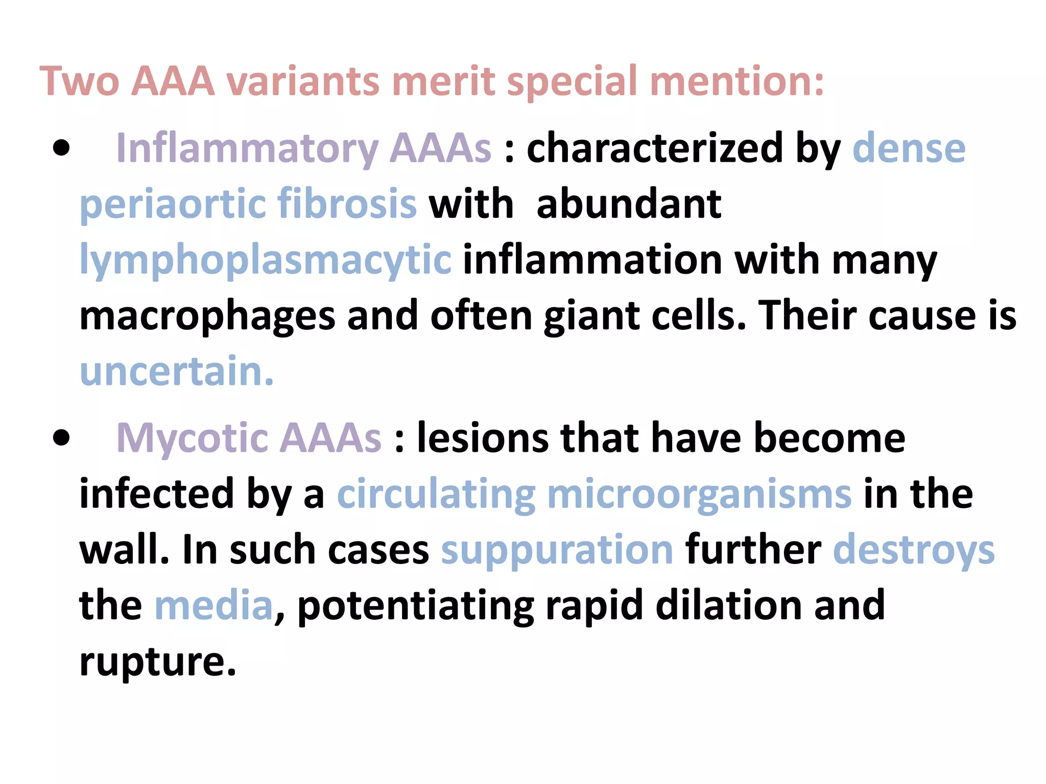 Aneurysms & dissection | PPTX