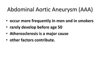 Aneurysms & dissection | PPTX