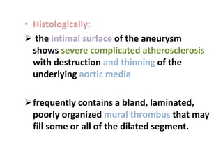 Aneurysms & dissection | PPTX