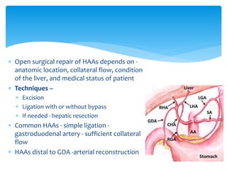 Aneurysms of splanchnic and visceral arteries | PPTX