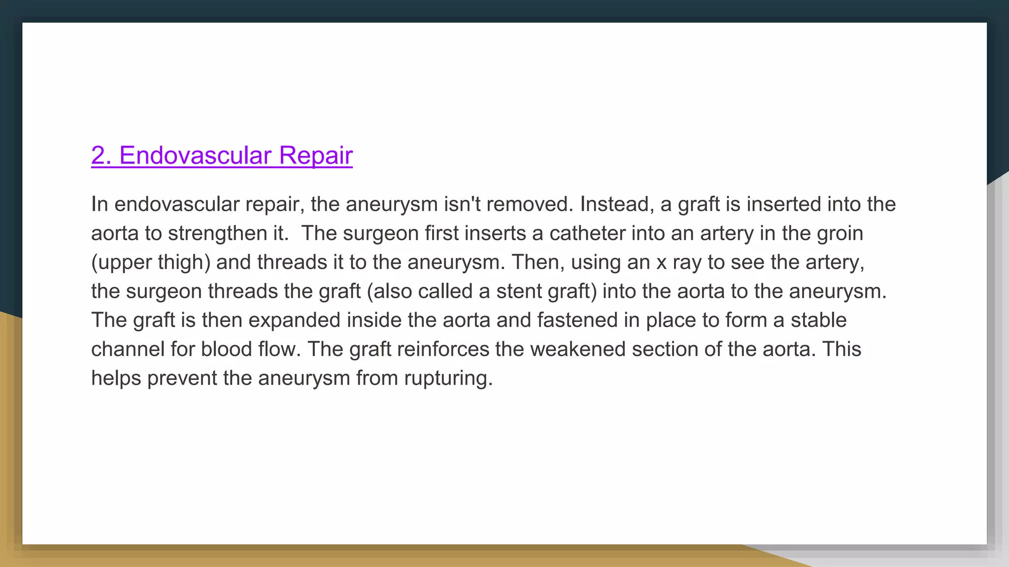 Aneurysms of the aorta and peripheral arteries..pptx