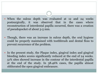 An evaluation of a periodontal plastic surgical procedure | PPT