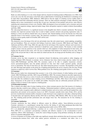 An evaluation of e banking services on customer satisfaction | PDF