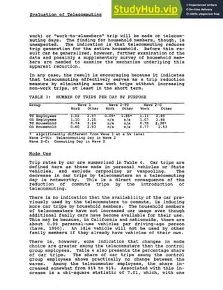 An Evaluation Of Telecommuting As A Trip Reduction Measure | PDF