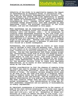 An Evaluation Of Telecommuting As A Trip Reduction Measure | PDF