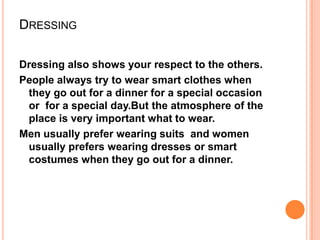 An evening out,table manners and rules | PPT