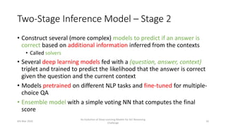 An Evolution of Deep Learning Models for AI2 Reasoning Challenge | PPT