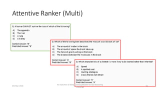 An Evolution of Deep Learning Models for AI2 Reasoning Challenge | PPT