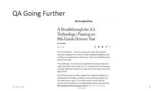 An Evolution of Deep Learning Models for AI2 Reasoning Challenge | PPT