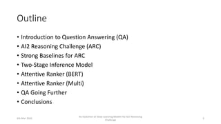 An Evolution of Deep Learning Models for AI2 Reasoning Challenge | PPT