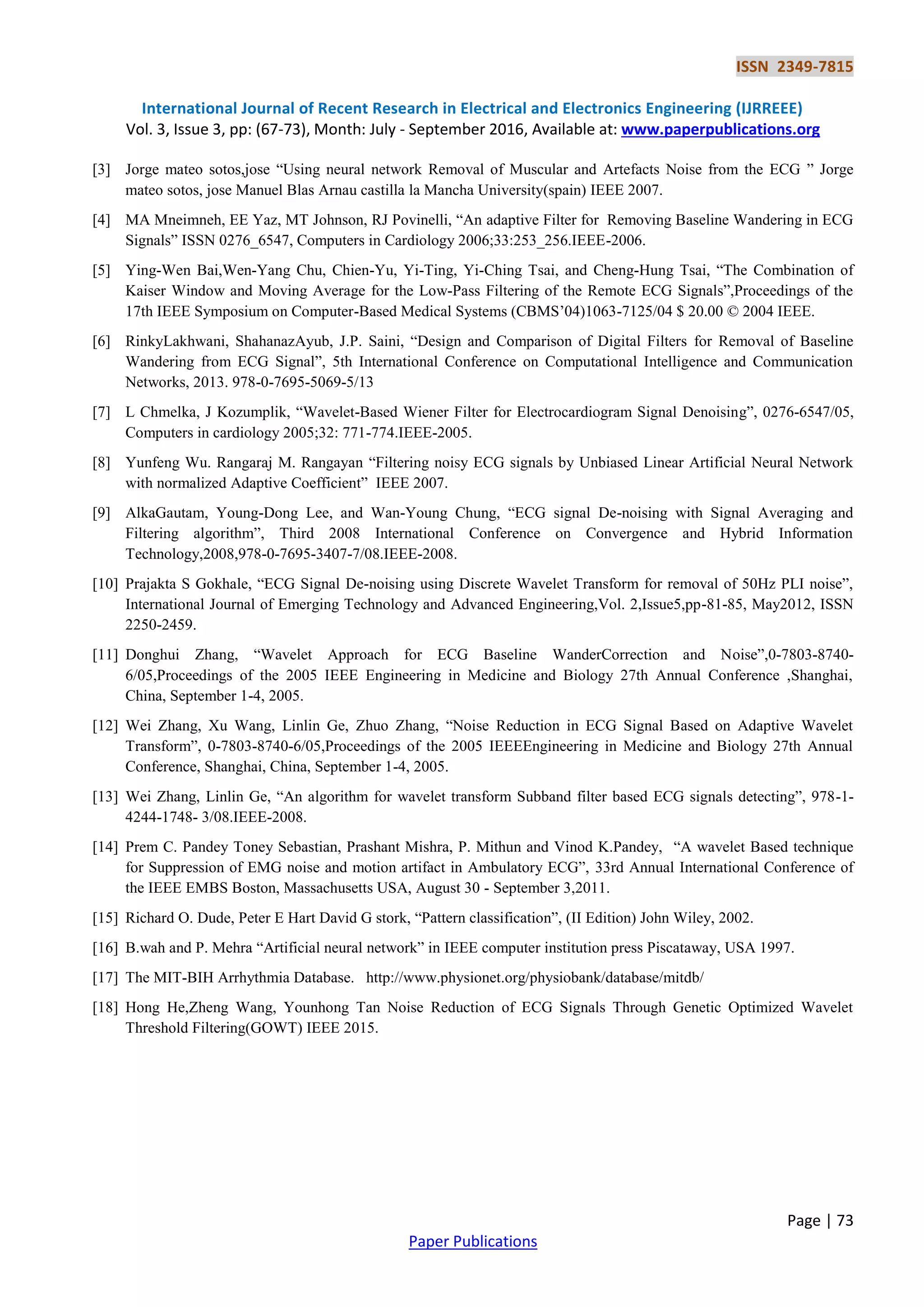 A new approach for Reducing Noise in ECG signal employing Gradient ...