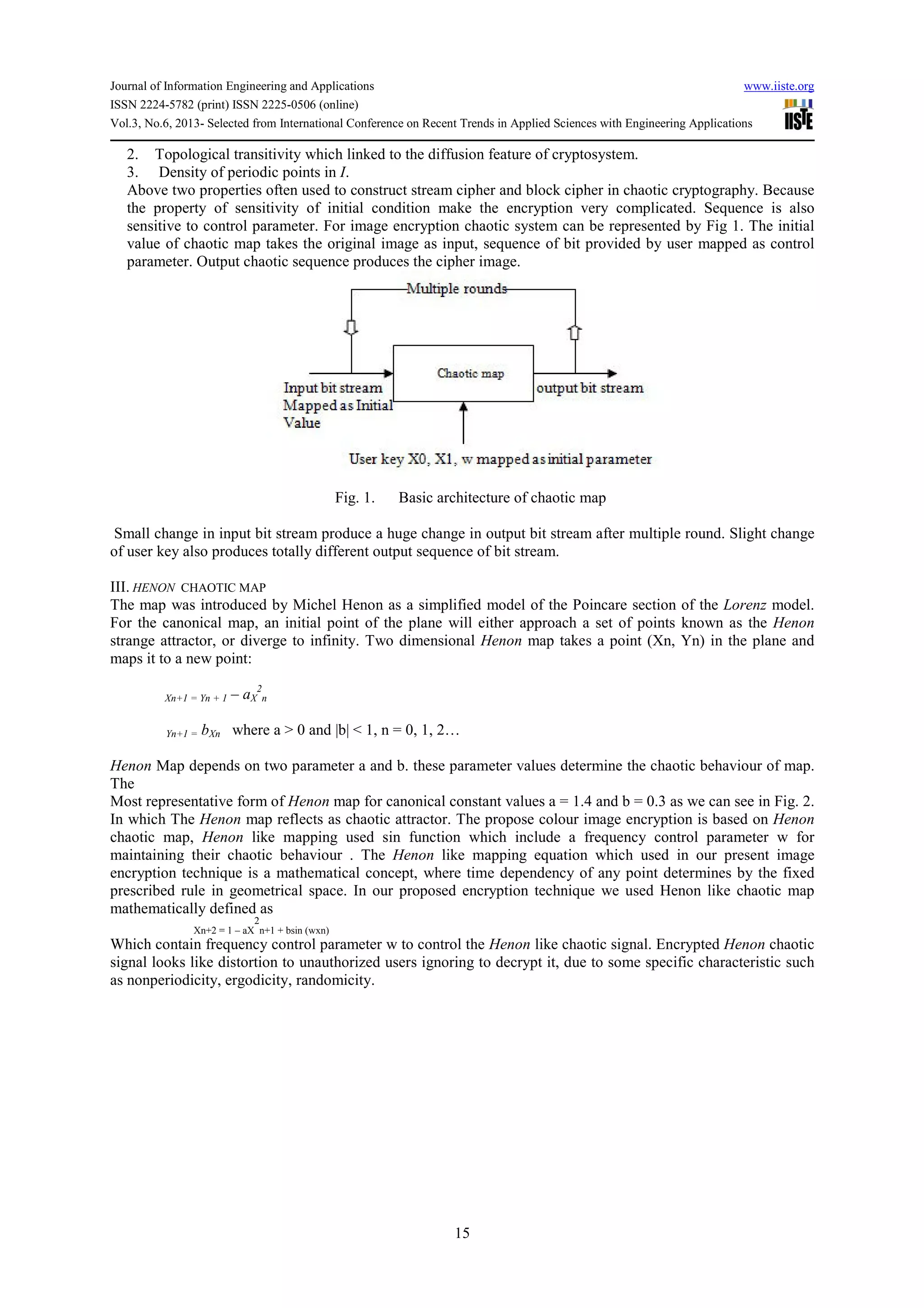 A New Approach Of Colour Image Encryption Based On Henon Like Chaotic Map Pdf