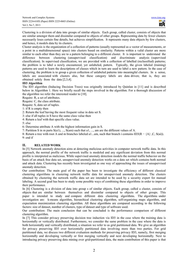 A New Approach Of Detecting Network Anomalies Using Improved Id3 With Horizontal Partioning