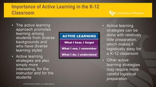 A new approach to promoting active learning in the classroom ppt | PPTX