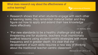 A new approach to promoting active learning in the classroom ppt | PPTX