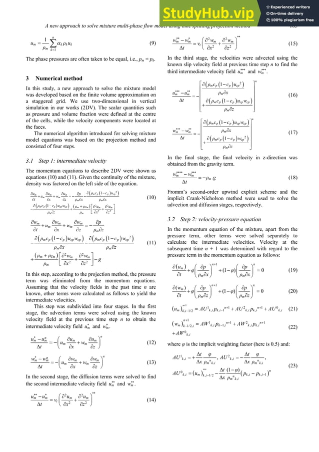 A New Approach To Solve Mixture Multi Phase Flow Model Using Time