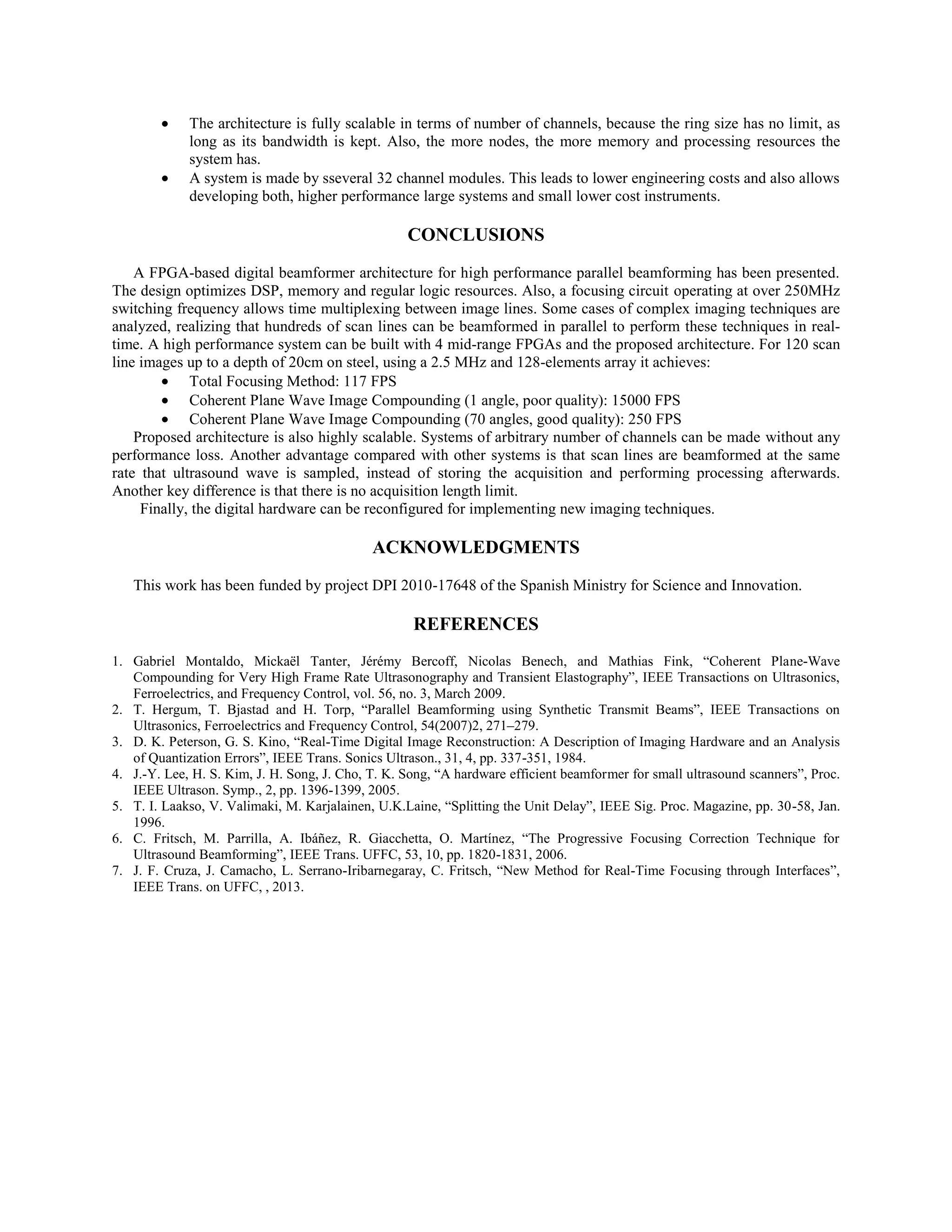 A new architecture for fast ultrasound imaging | PDF