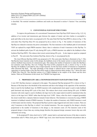 A new area and power efficient single edge triggered flip flop ...