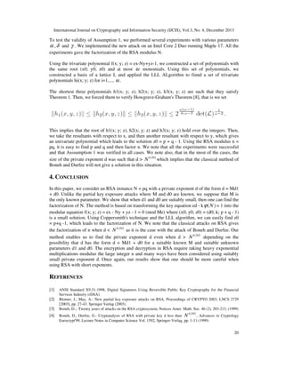 A NEW ATTACK ON RSA WITH A COMPOSED DECRYPTION EXPONENT | PDF