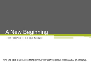 A New Beginning | PPTX