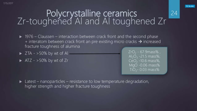 A new classification system for all ceramic and ceramic like ...