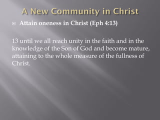 A new community in Christ | PPT