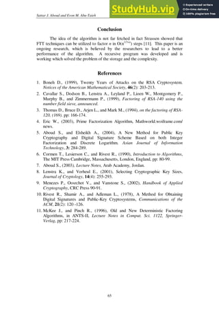 A New Deterministic RSA-Factoring Algorithm | PDF