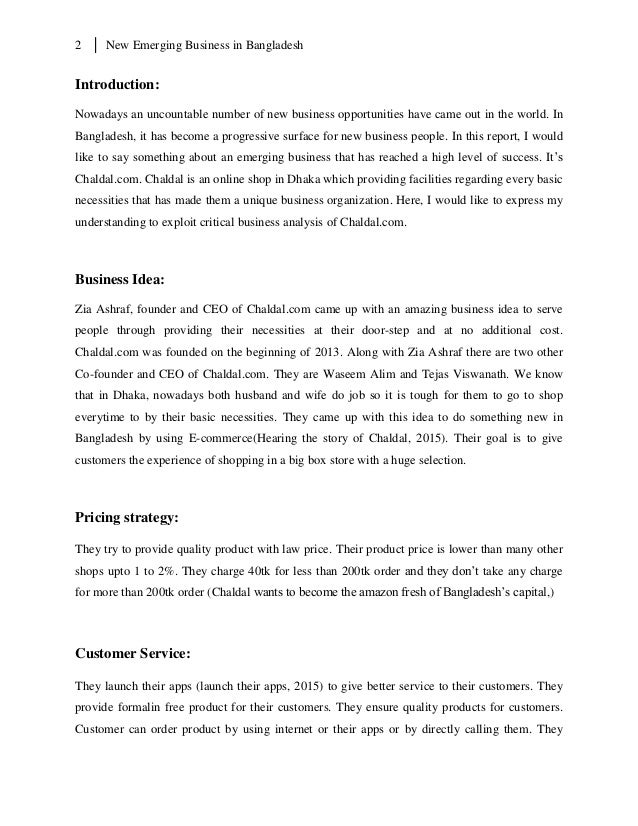 An emerging business in bangladesh | PDF