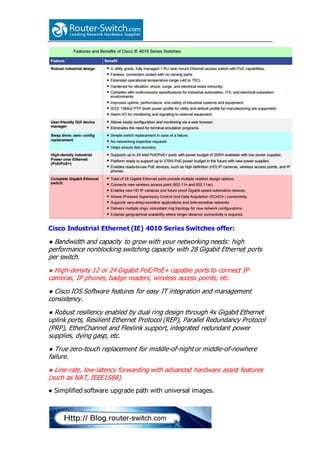 A new featured product cisco ie4010 series switches | DOCX | Computer ...