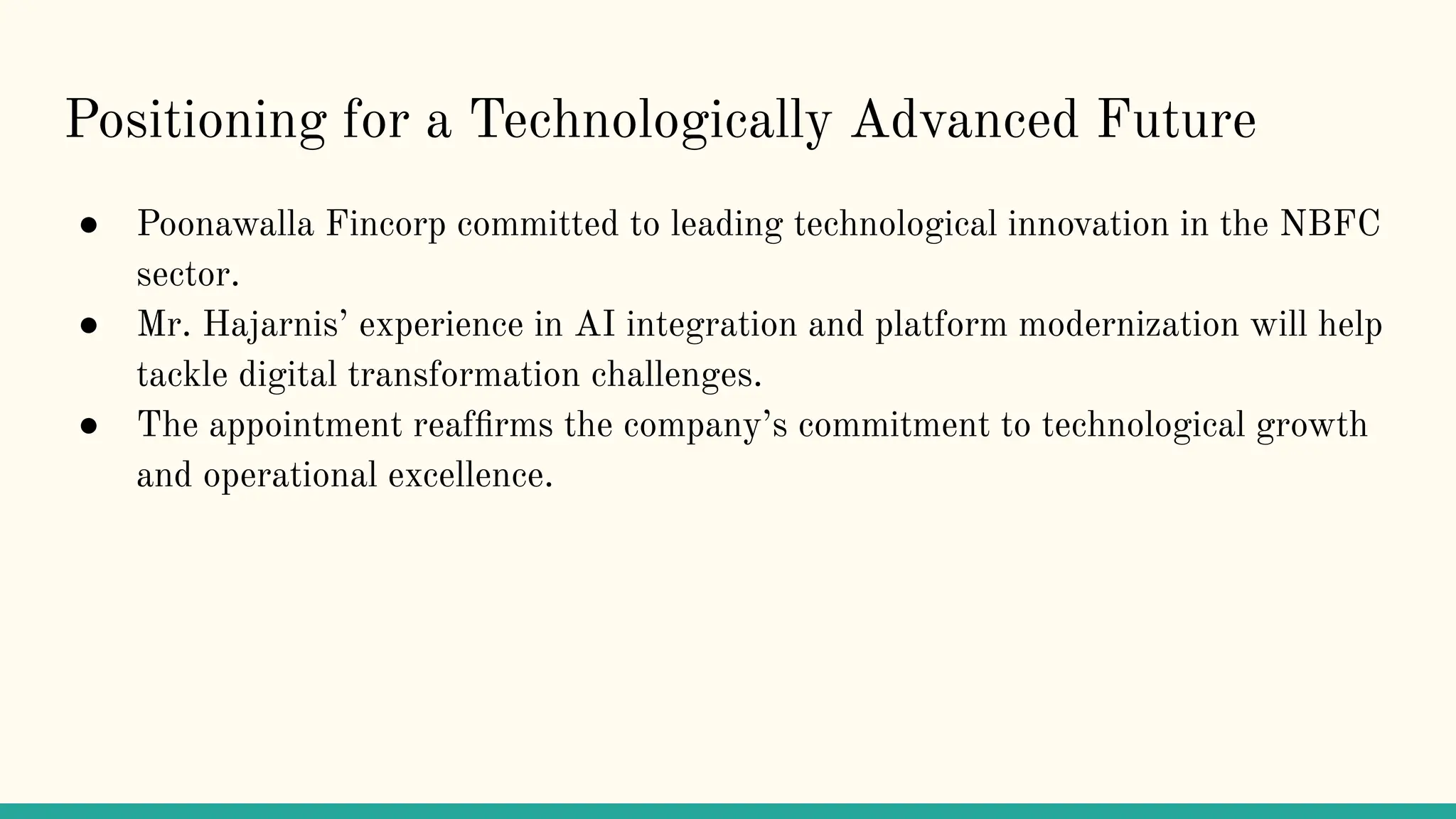 A New Fintech Leader At Poonawalla Fincorp | PPT