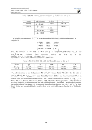 A new generalized lindley distribution | PDF | Physics | Science