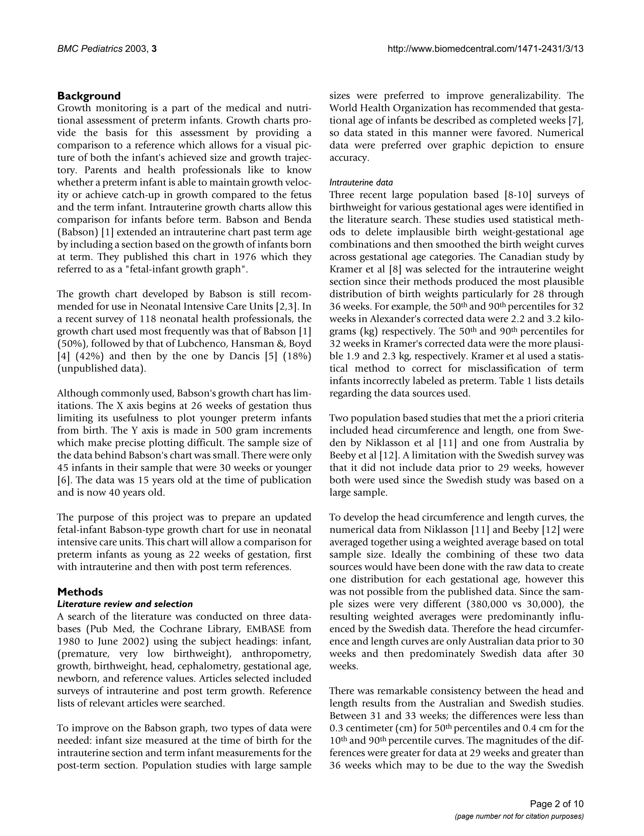 A new growth chart for preterm babies | PDF