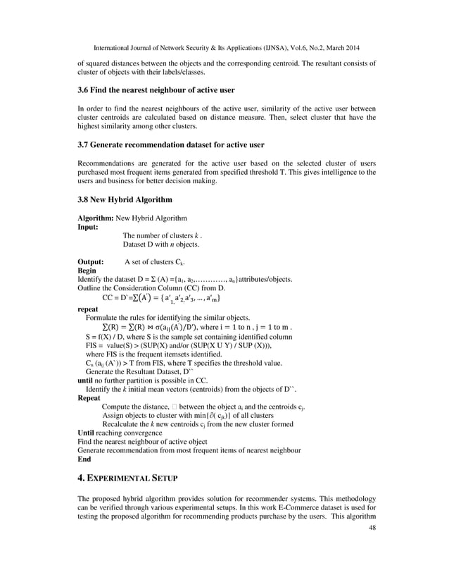 A new hybrid algorithm for business intelligence recommender system | PDF