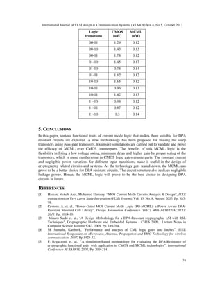 A new improved mcml logic for dpa resistant circuits | PDF | Physics ...