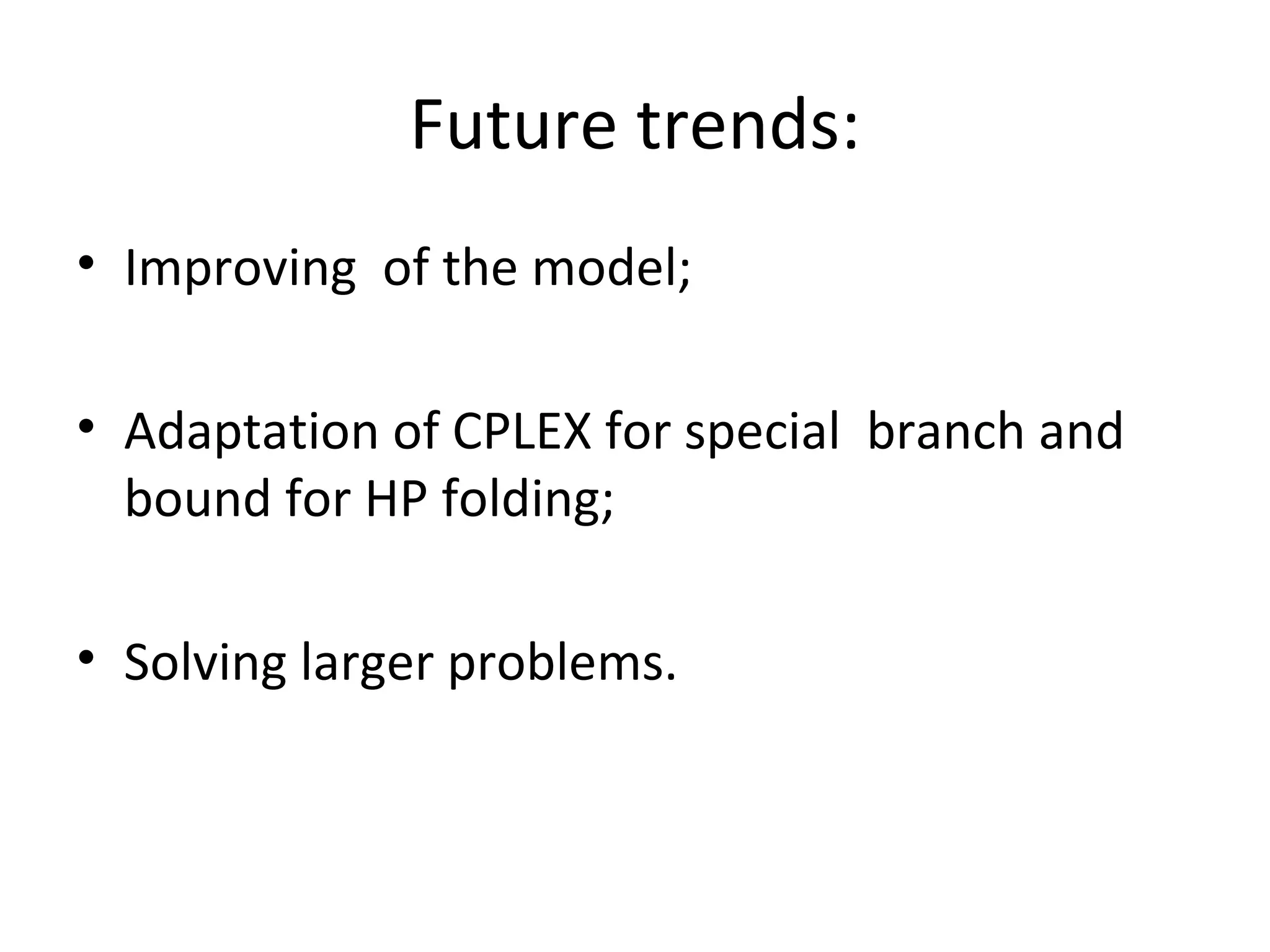 A New Integer Programming Model For Hp Problem Ppt