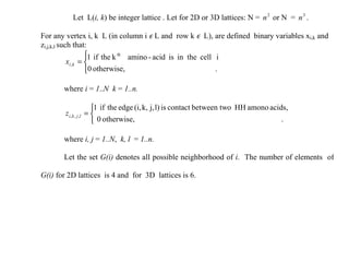 A new integer programming model for hp problem | PPT