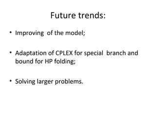 A new integer programming model for hp problem | PPT