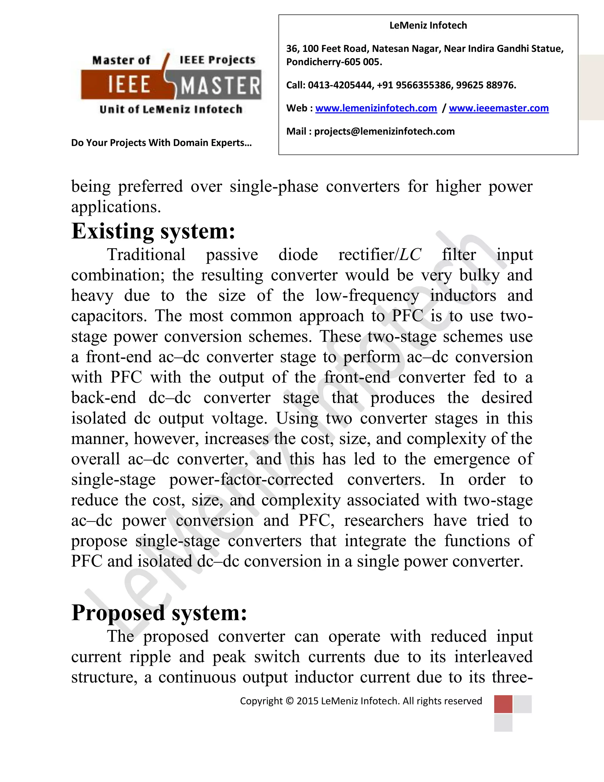 A New Interleaved Three Phase Single Stage Pfc Ac Dc Converter With Flying Capacitor Pdf