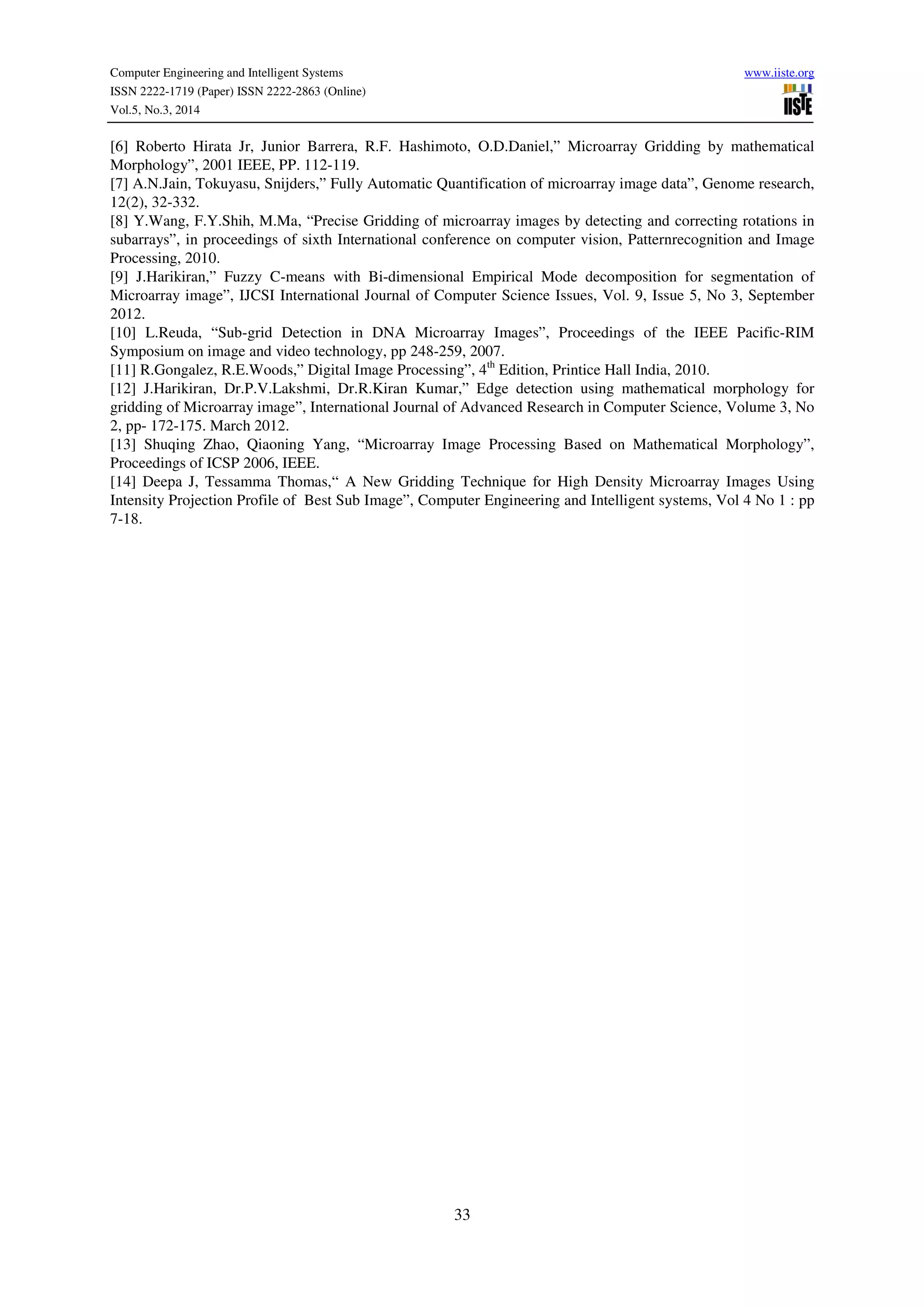 A new method of gridding for spot detection in microarray images | PDF