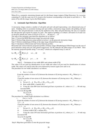 A new method of gridding for spot detection in microarray images | PDF