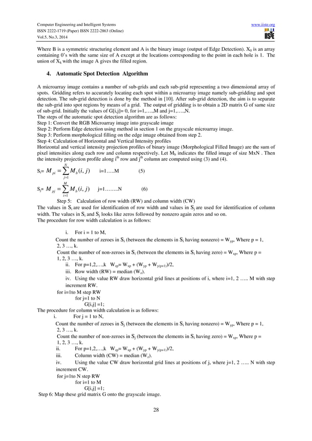 A new method of gridding for spot detection in microarray images | PDF