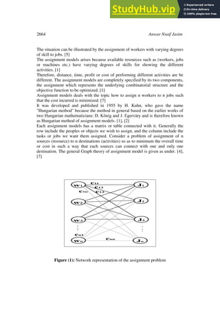 A New Method To Solve Assignment Models | PDF