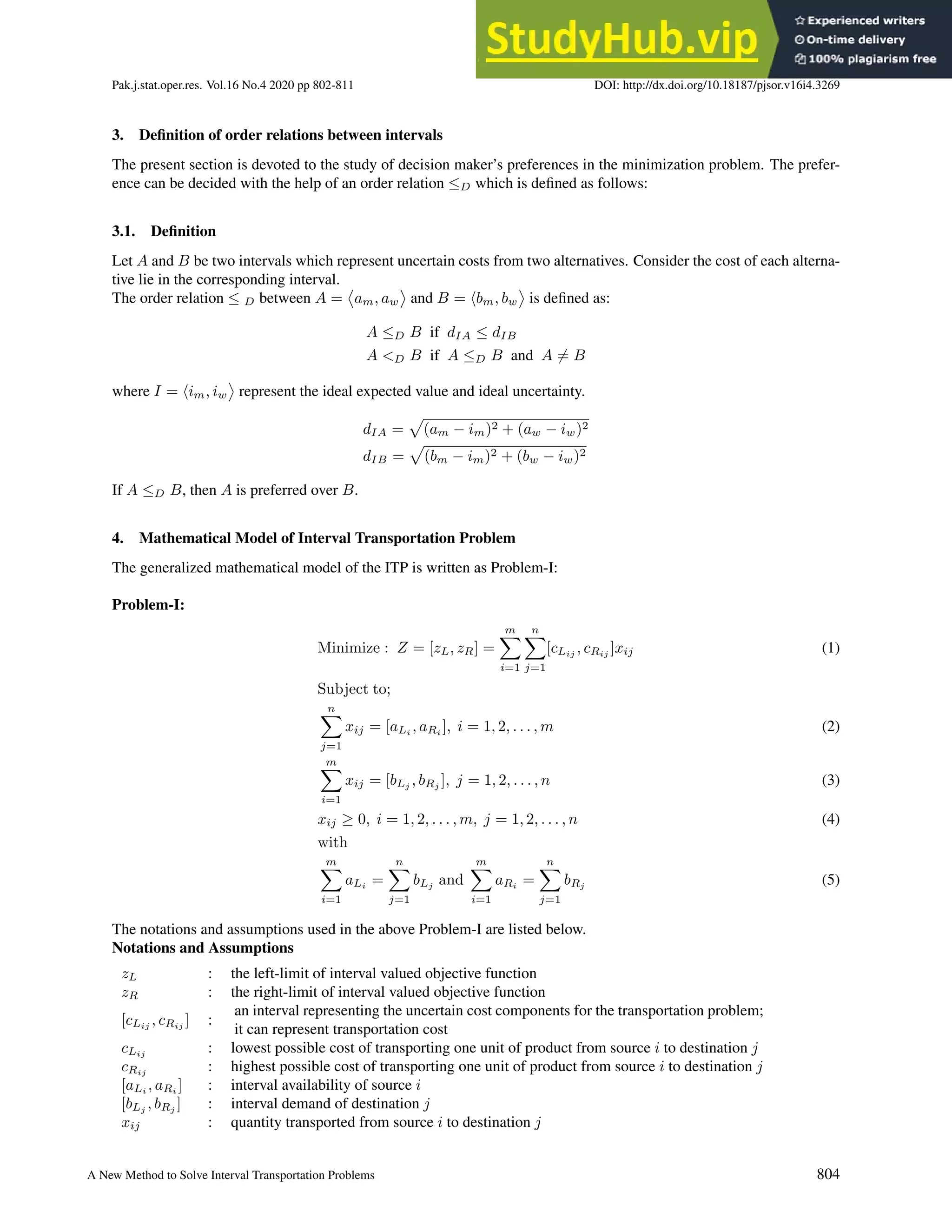 A New Method To Solve Interval Transportation Problems | PDF