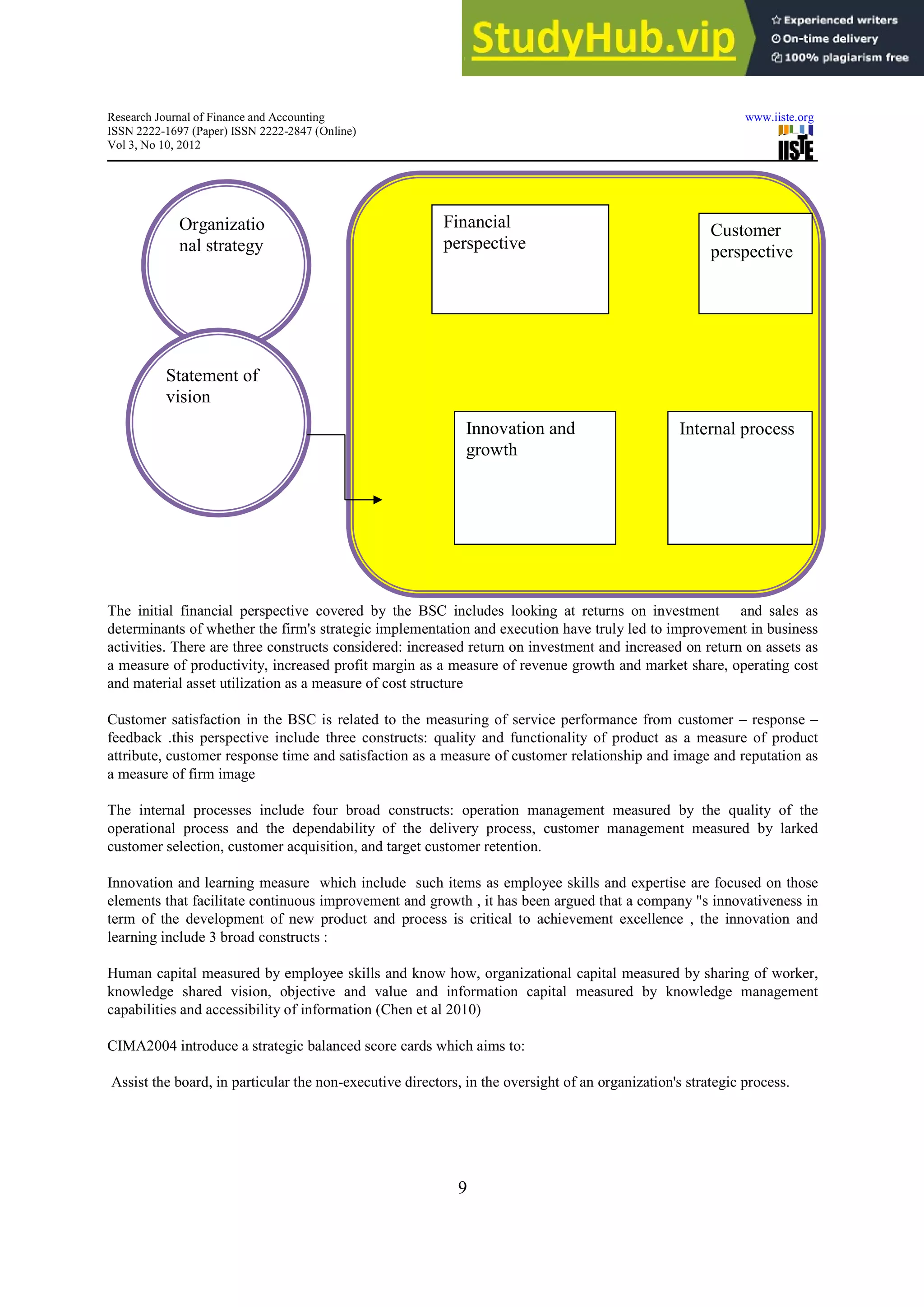 A New Model For Balanced Score Cards (BSC) | PDF