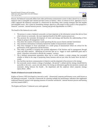 A New Model For Balanced Score Cards (BSC) | PDF