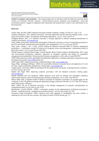 A New Model For Balanced Score Cards (BSC) | PDF