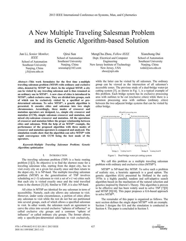 A new multiple traveling salesman problem | PDF | Genetics | Science