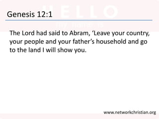 A new name (genesis 12 1 9) | PPTX