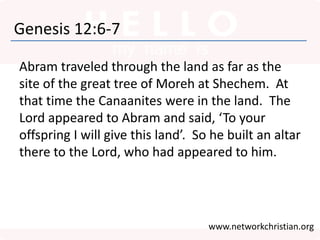 A new name (genesis 12 1 9) | PPTX