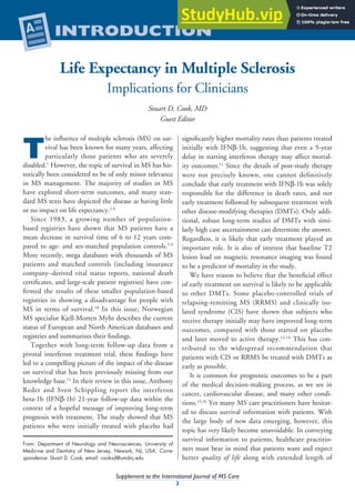 A New Perspective On Survival Outcomes In Multiple Sclerosis | PDF